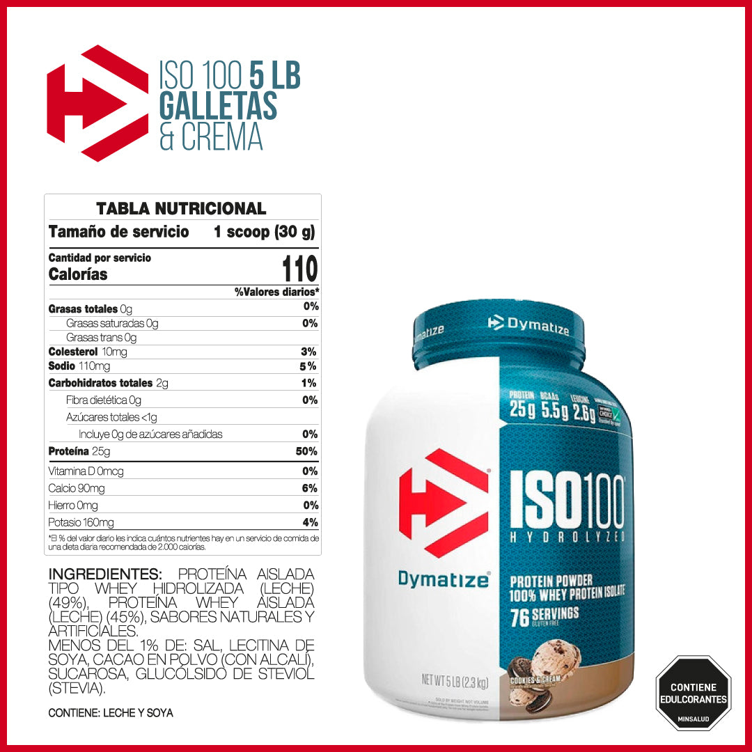 ISO 100 5 LIBRAS COOKIES & CREAM – Dymatize Store